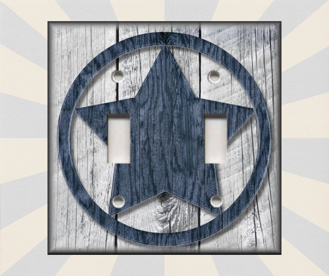 Rustic Farmhouse Decor Country Star Decor Blue Grey Metal - Etsy