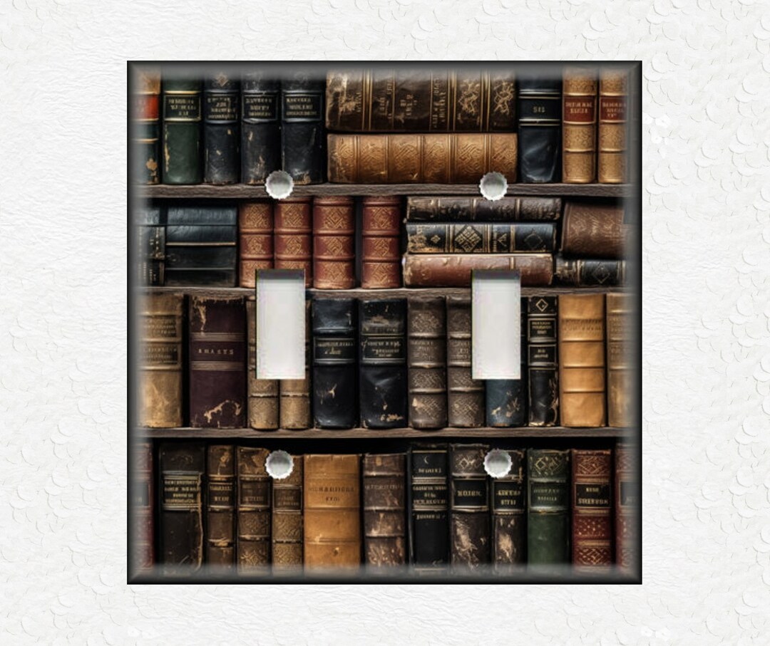 Vintage Books Design Metal Light Switch Plate Covers - Book Lover Gift ...