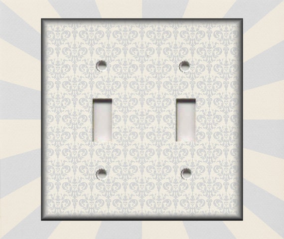 Grey and Cream Vintage Damask Home Decor Metal Switch Plate - Etsy