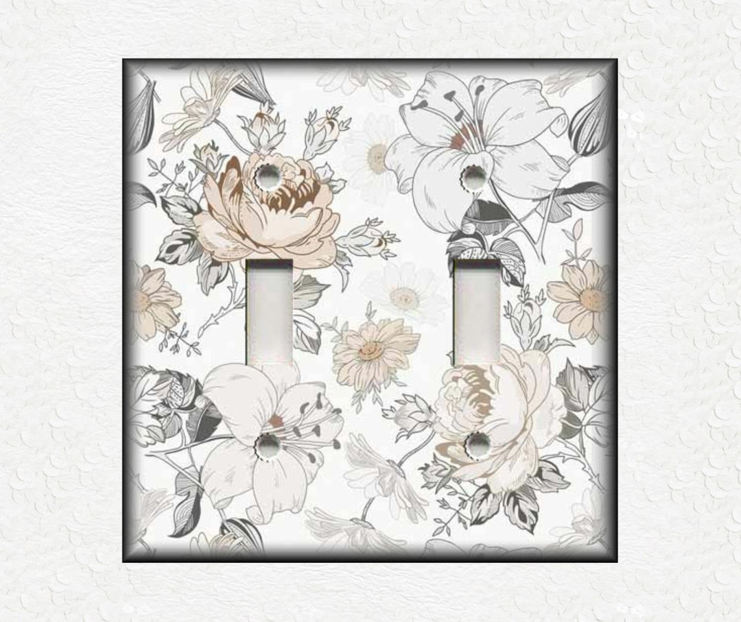 Vintage Floral Botanical Design Switch Plate Cover - Decorative ...