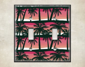 Tropical Palm Tree Beach White Sand Light Switch Cover Plate or Outlet ...