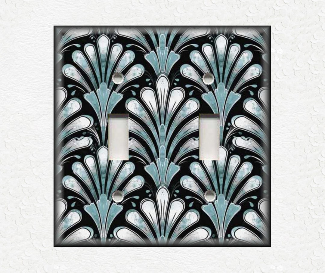 Antique Art Deco Design Metal Light Switch Covers and Outlet Covers ...