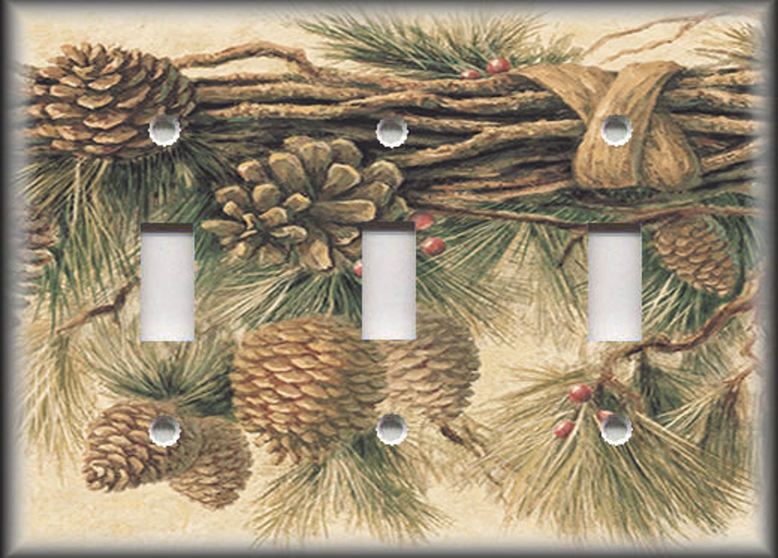 Rustic Pine Cones Decor Lodge Decor Cabin Decor Pine Cones - Metal ...