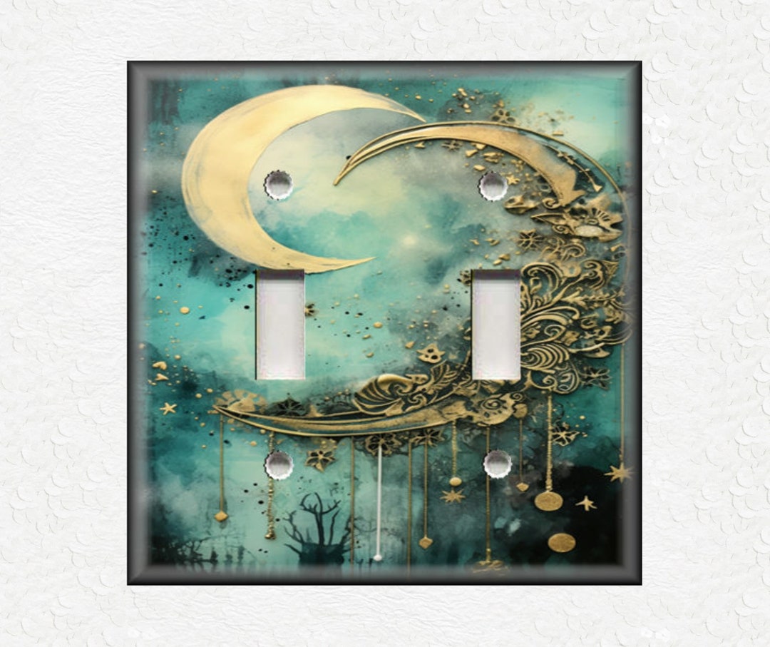 Moon and Stars Design Switch Plate Covers and Outlet Covers - Celestial ...