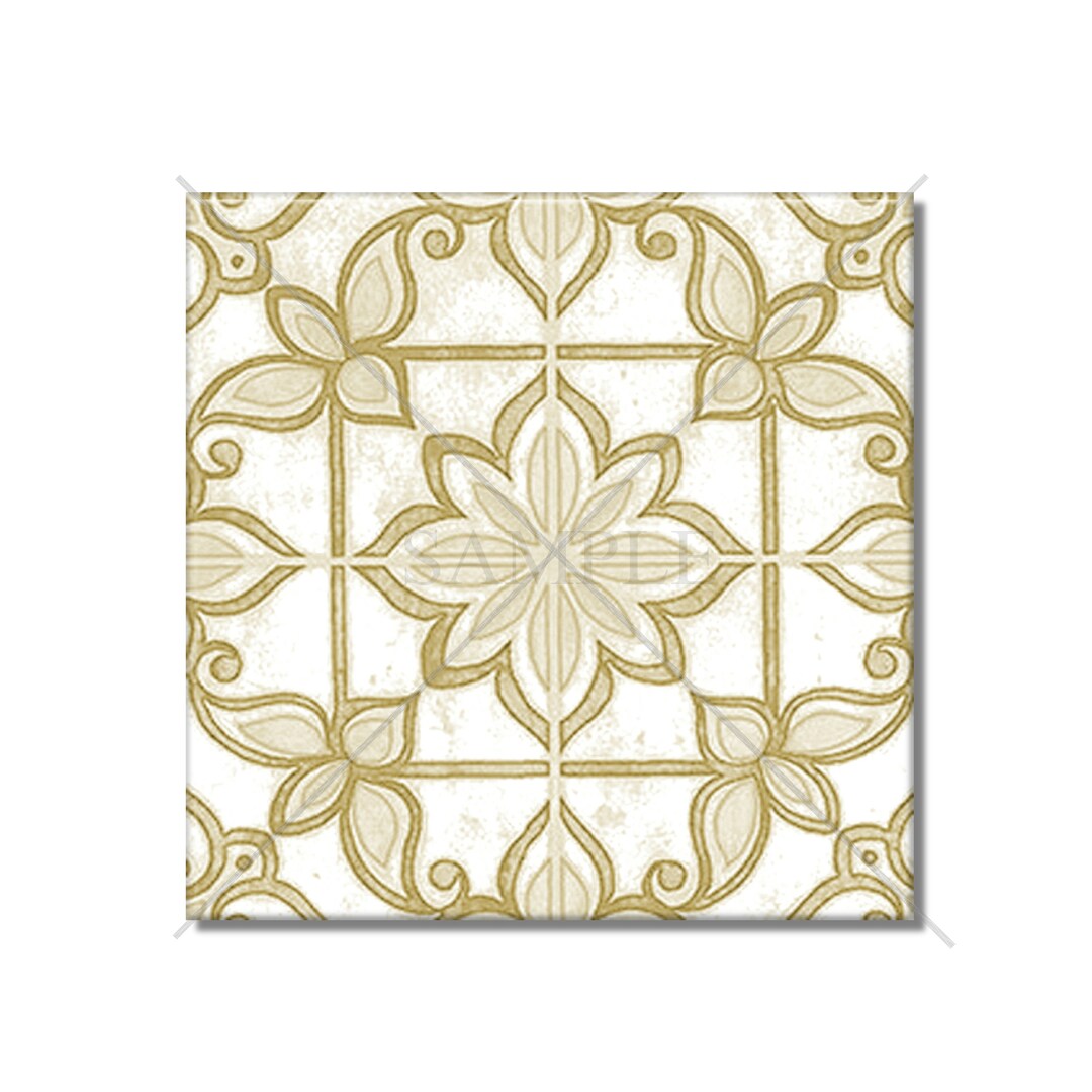 Tan Ceramic Tile - Vintage Moroccan Tile Design - Kitchen Backsplash ...