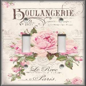 Shabby Chic Home Decor Rose Vintage Paris Decor - Metal Light Switch ...
