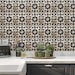 Rustic Black and White Ceramic Tile - Patterned Tile Backsplash ...