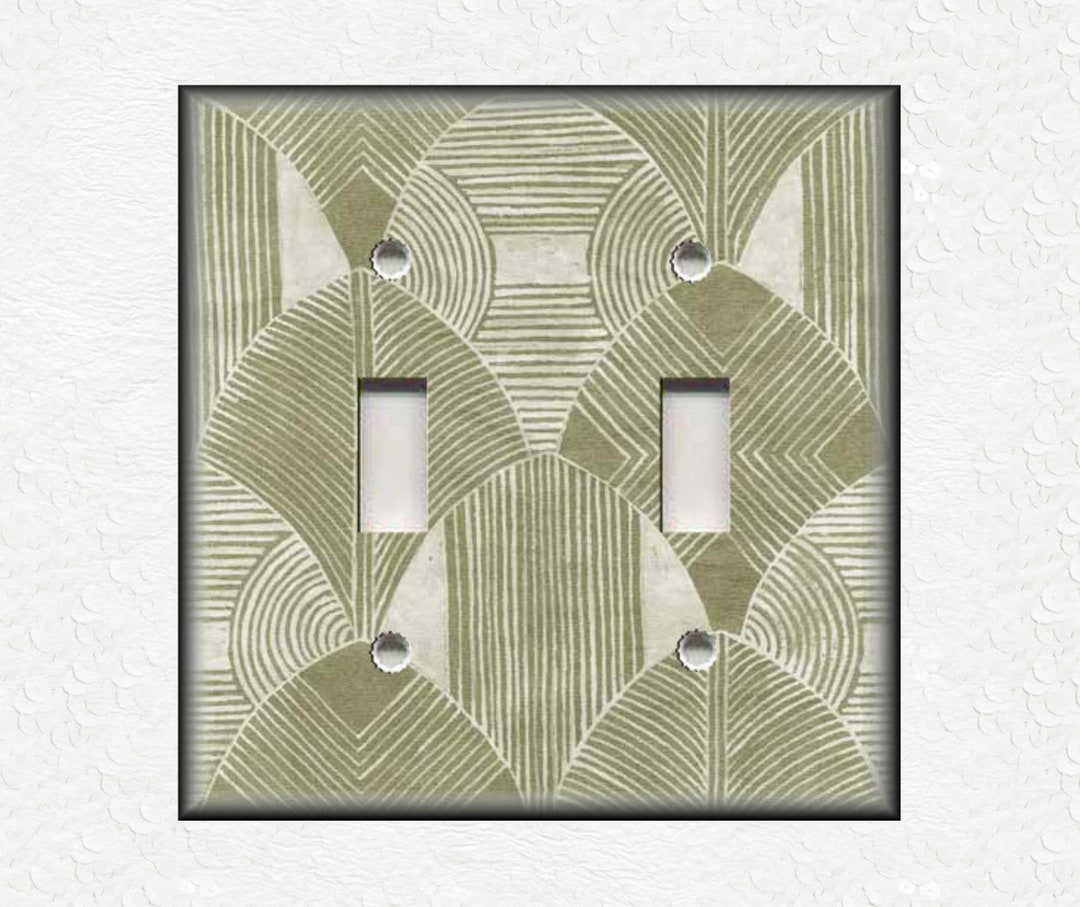 Art Deco Design Light Switch Plate Covers and Outlet Covers - Sage ...