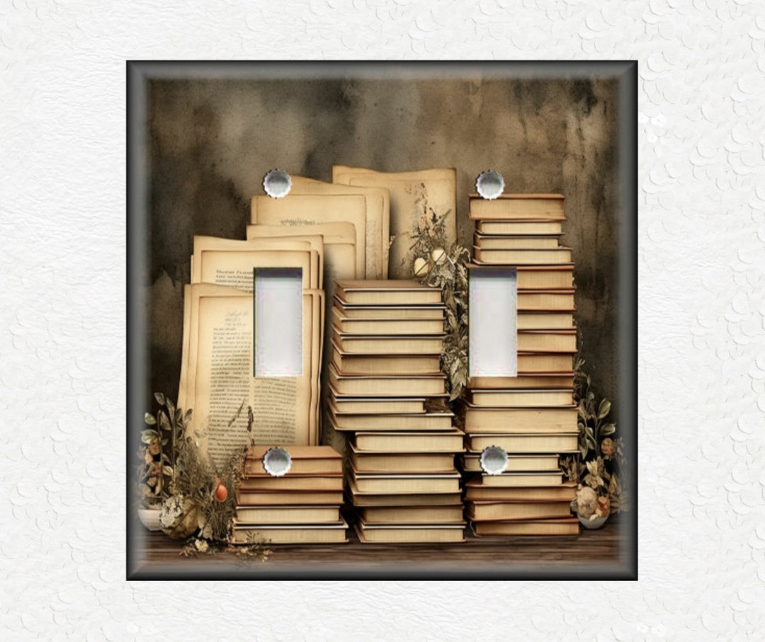 Vintage Books Design Metal Light Switch Plate Covers - Book Lover Gift ...