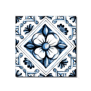 Blue Grey Flower Ceramic Tile - Flower Design Ceramic Tile Kitchen ...