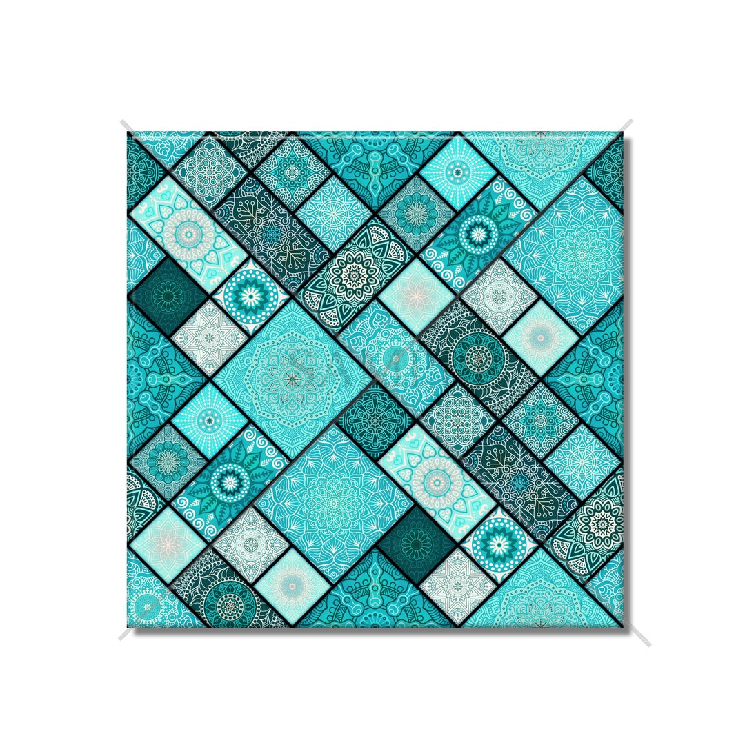 Turquoise Patchwork Mixed Designs Ceramic Tile - Decorative Kitchen ...