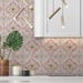 Pink Moroccan Ceramic Tile Pink and White Kitchen Backsplash Tile ...