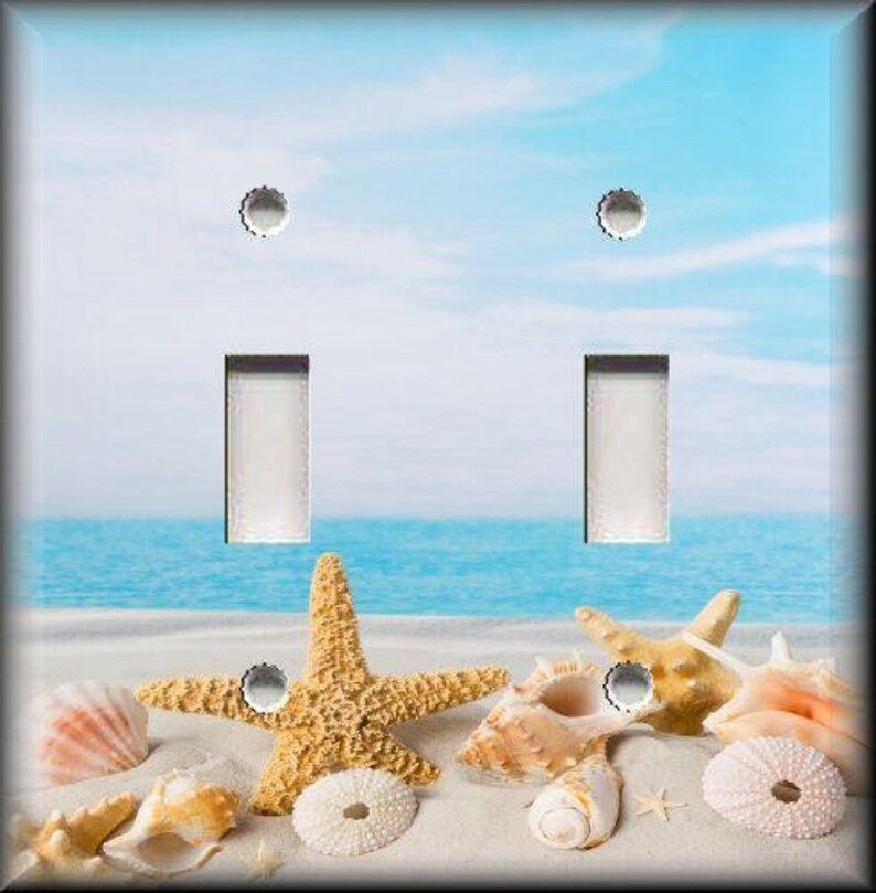 Beach Shells Switch Plate Covers Beach Decor Metal Light - Etsy