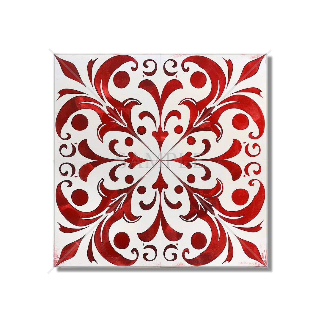 Ruby Red Decorative Ceramic Tile - Kitchen Tile Red Backsplash ...