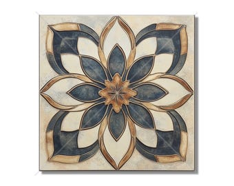 Gray and Copper Vintage Moroccan Design Patterned Ceramic Tiles ...