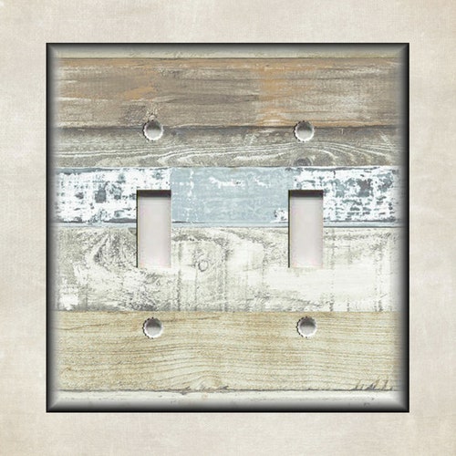 Rustic Farmhouse Decor Aged Barnwood Design Metal Light - Etsy