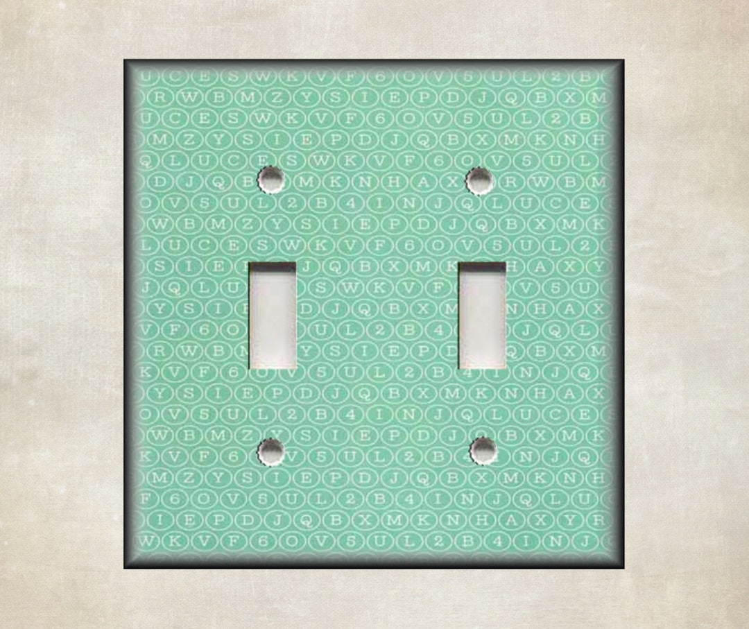 Typewriter Keys Letters Design Metal Light Switch Cover - Etsy
