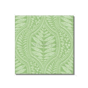 Green Botanical Leaf Pattern Ceramic Tile - Leaf Design Ceramic Kitchen ...