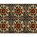 Earth Tones Ceramic Tile Medallion Design Kitchen Backsplash Tile ...