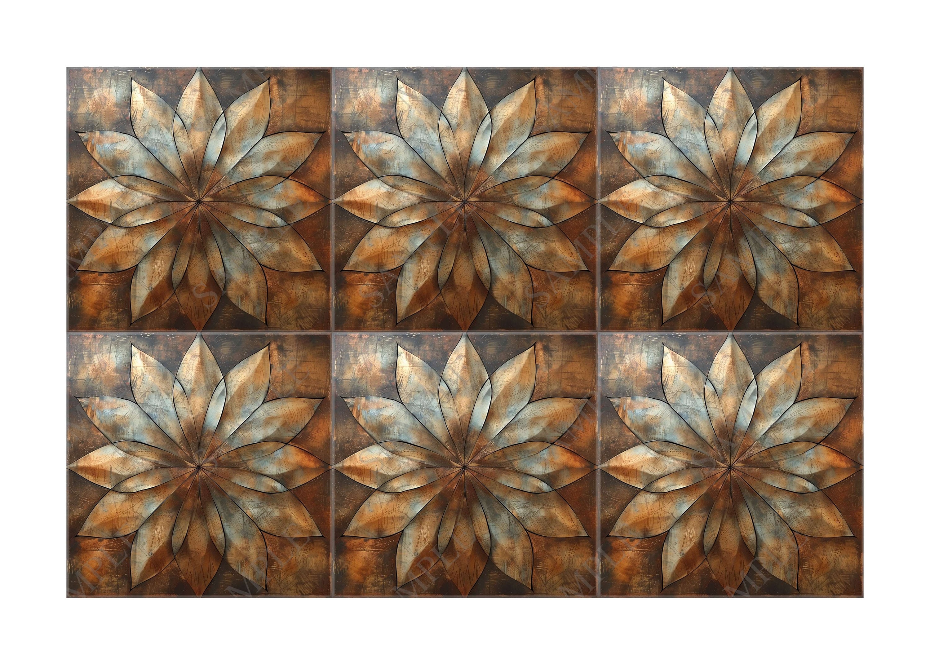 Copper Patina Design Ceramic Tile Kitchen Backsplash Tile - Ceramic Tile Decorative Bathroom ...