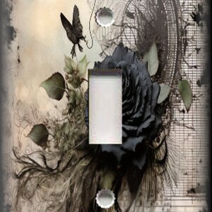 Gothic Design Light Switch Covers and Outlet Covers - Black Rose Design ...
