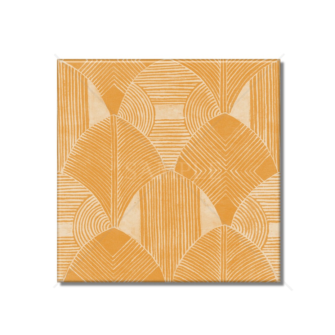 Butterscotch Ceramic Tile Art Deco Vintage Design Kitchen Backsplash ...