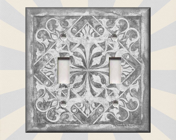 LEAVES GRAY Tones Light Switch Cover Plate or Outlet Home Decor - Etsy