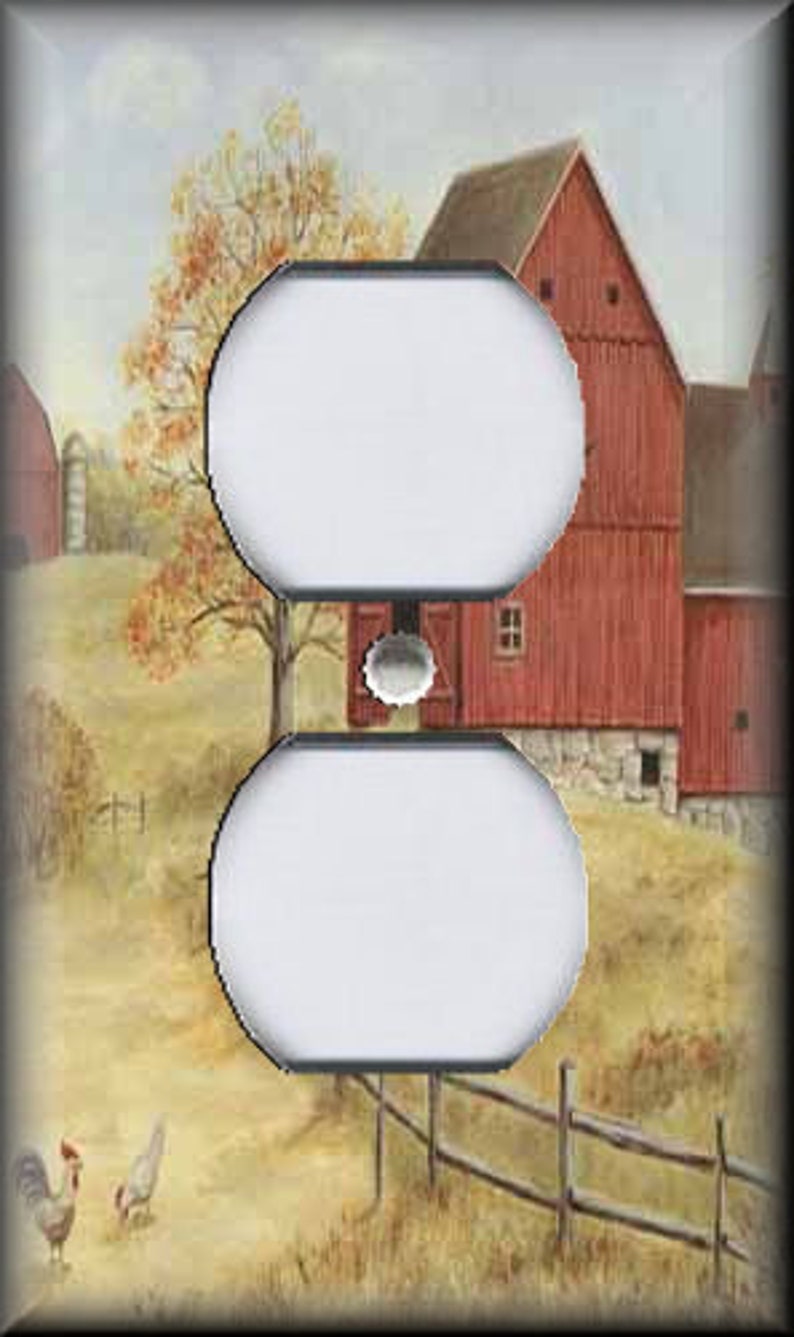 Red Barn Farm Design Country Decor Metal Light Switch - Etsy
