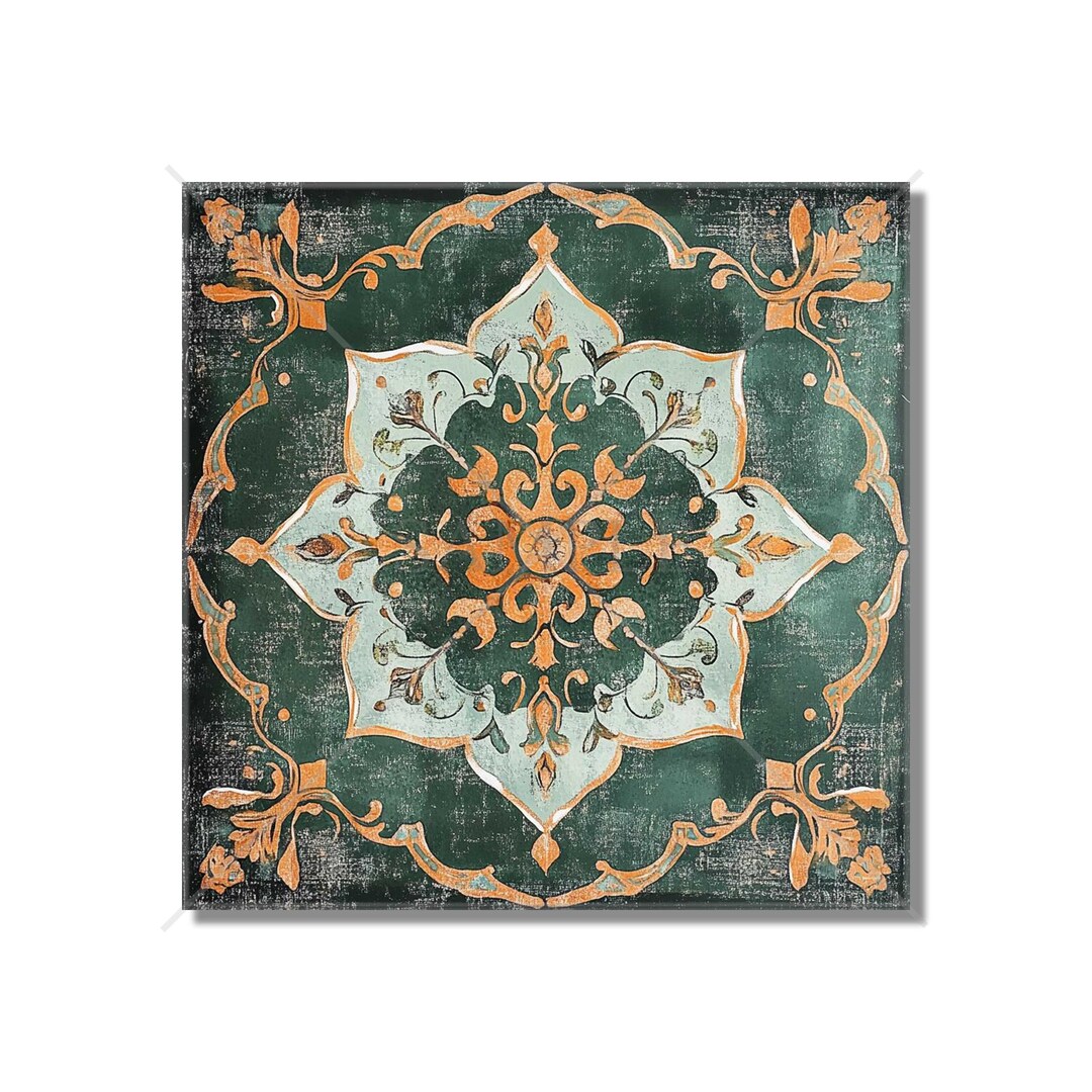 Dark Green Copper Ceramic Tile - Vintage Aged Design Tile - Unique ...