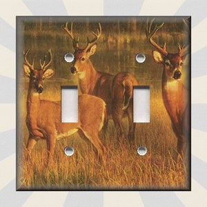Rustic Cabin Deer Decor Metal Light Switch Plate Cover Rustic Home ...