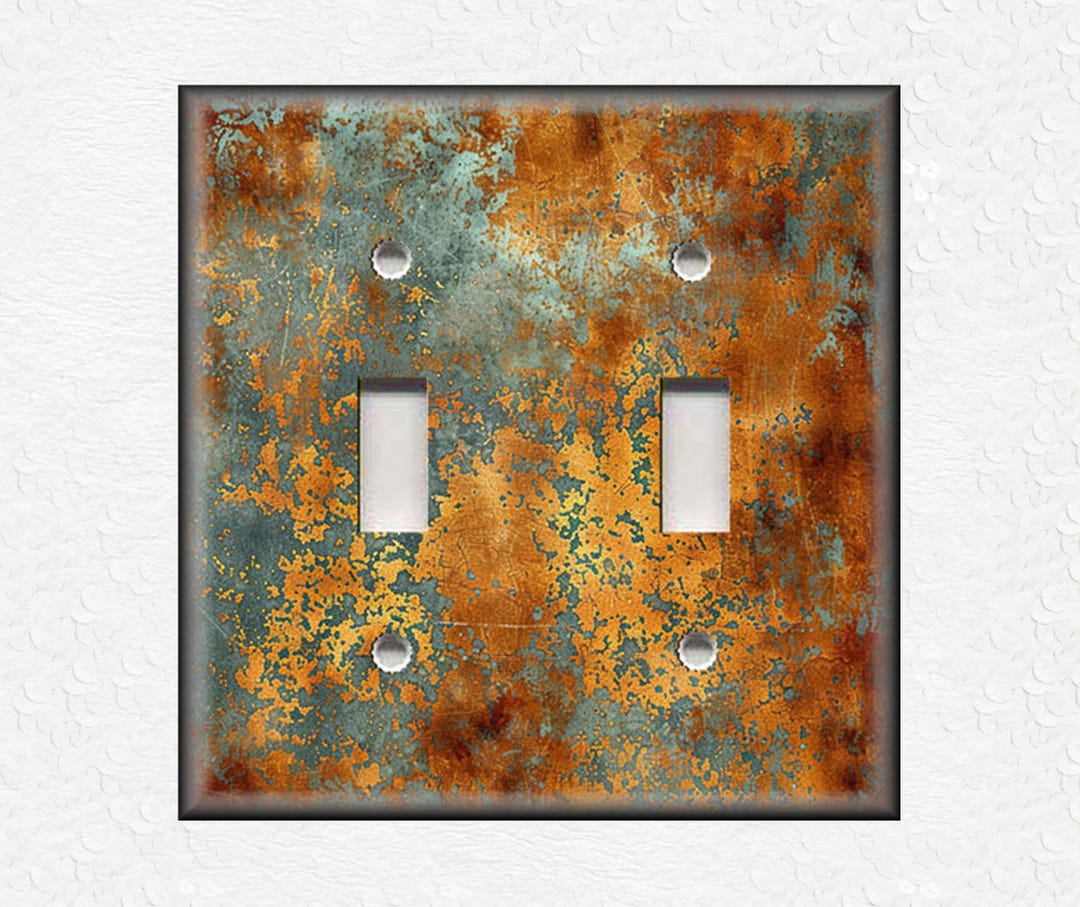 Copper Patina Design Metal Light Switch Plate Covers and Outlet Covers ...