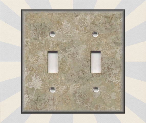 Stone Pattern Rustic Decor Stone With Leaves Metal Switch - Etsy