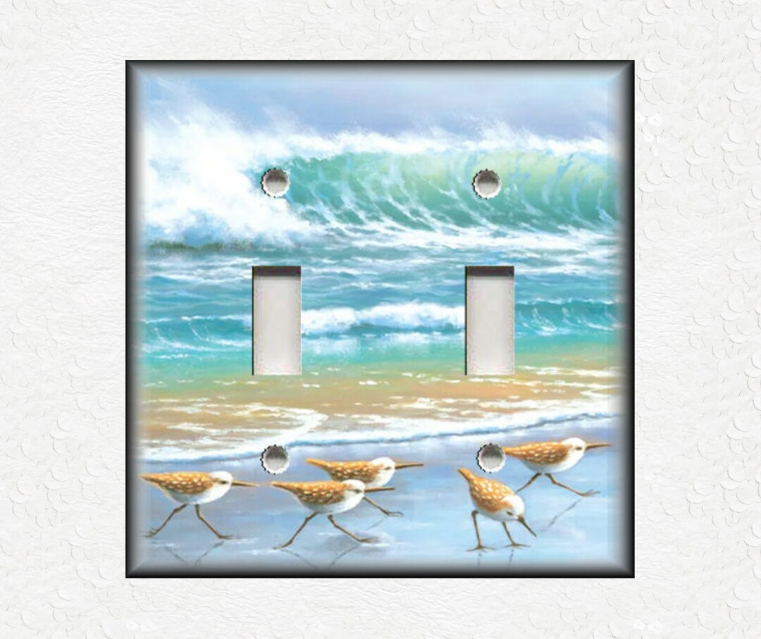 Beach Sand Pipers Switch Plate Covers and Outlets - Decorative Matching ...