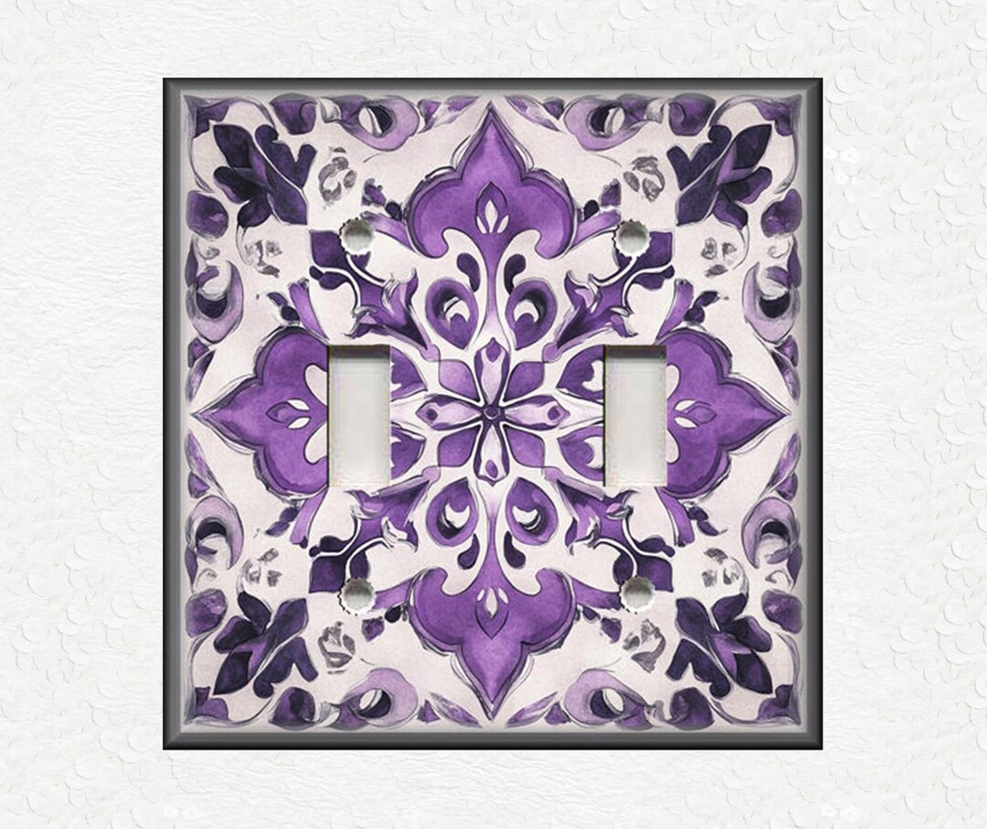 Purple Metal Wall Plates Light Switch Plate Covers and Outlet Covers ...