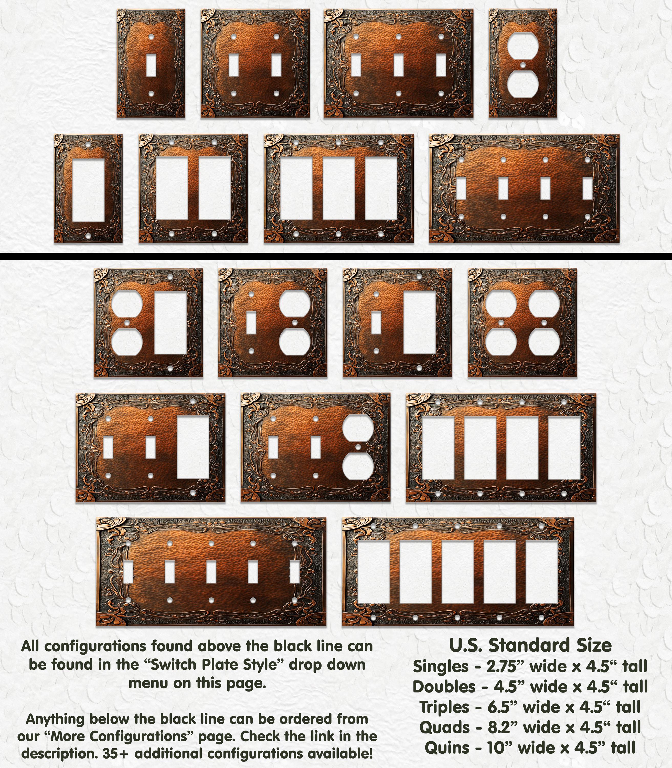 Copper Printed Design - Metal Switch Plate Covers and Outlet Covers ...