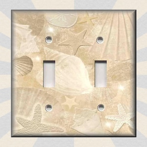 Beach Switch Plates Outlet Covers - Tranquil Beach Shells Coastal Home ...