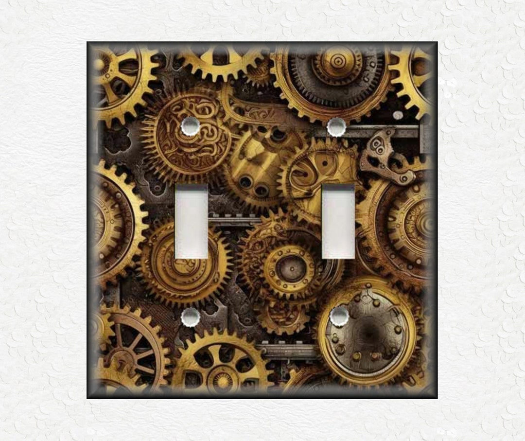 Steampunk Design Metal Light Switch Covers and Outlet Covers Vintage ...