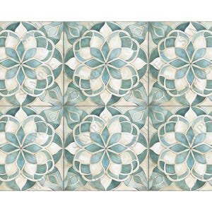 Sea Blue Green Ceramic Backsplash Tile - Patterned Blue Kitchen Unique ...
