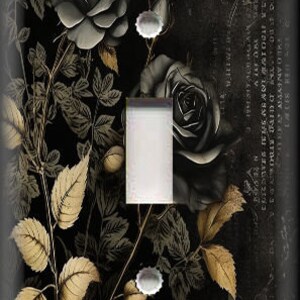 Gothic Design Light Switch Covers and Outlet Covers - Black Rose Design ...