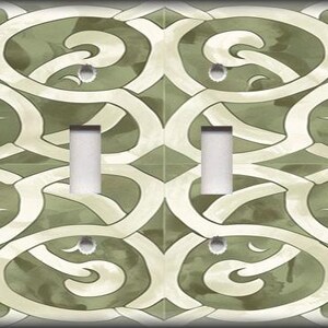 Sage Green Decorative Metal Light Switch Plate Covers and Outlet Covers ...