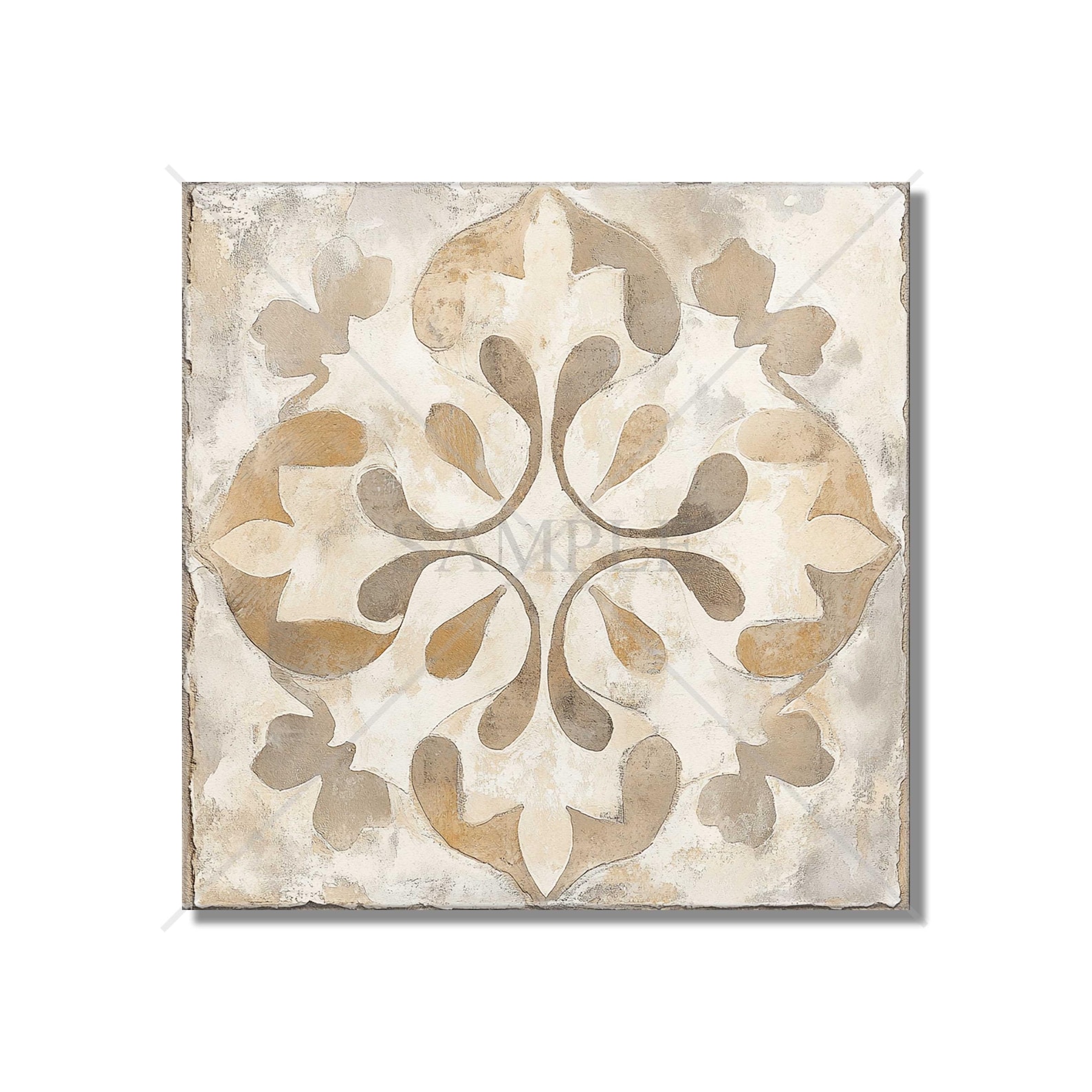 Neutral Tones Vintage European Design Ceramic Tiles Patterned Kitchen ...