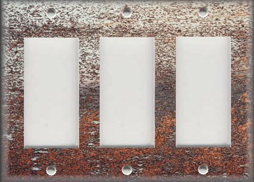 Rusty Metal Design Home Decor - Metal Light Switch Covers and Outlet ...