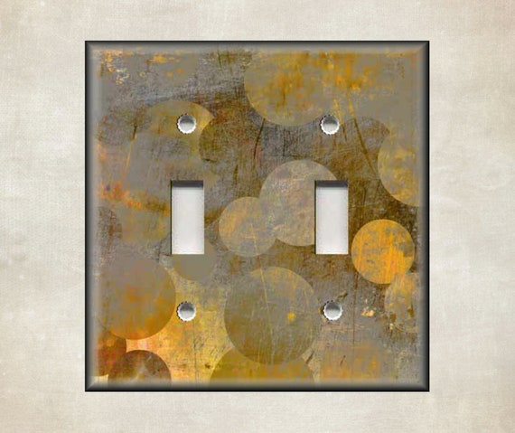 Silver and Gold Abstract Art Design Decor Metal Light Switch - Etsy