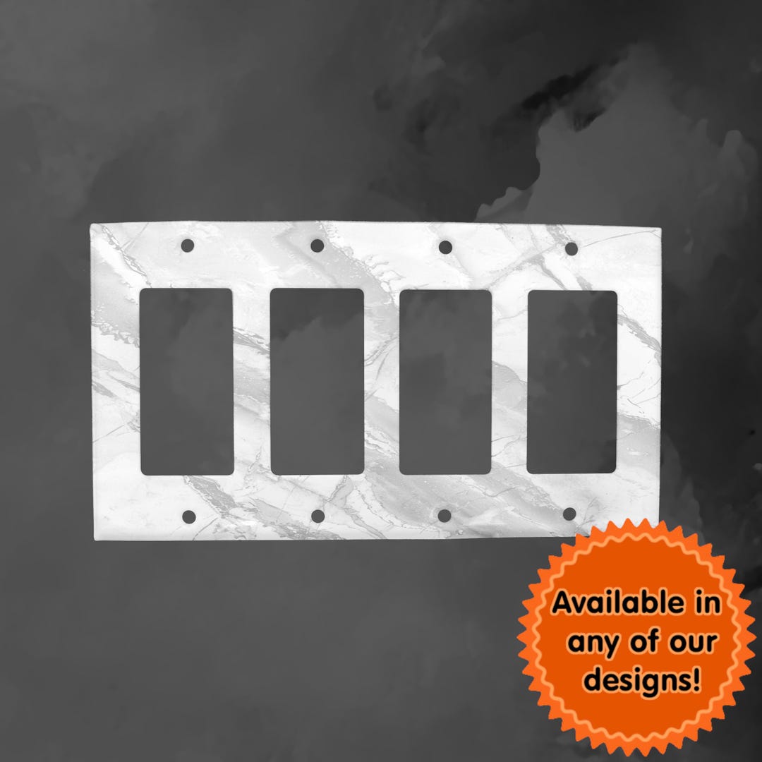 Over 7000 Designs Quadruple Rocker Metal Switch Plate Cover - You ...