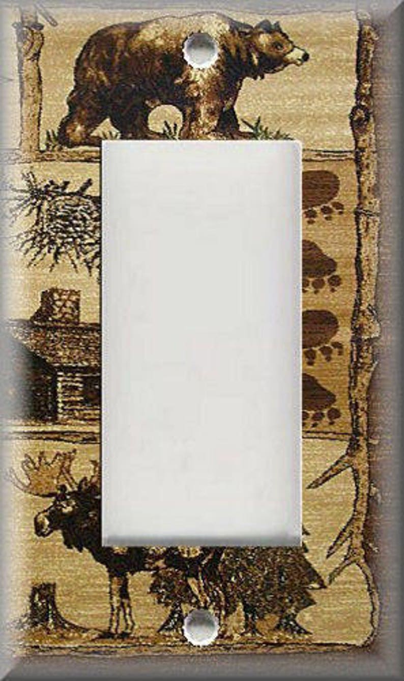 Rustic Bear Moose Cabin Decor Lodge Decor Bear Decor Moose Decor Metal ...