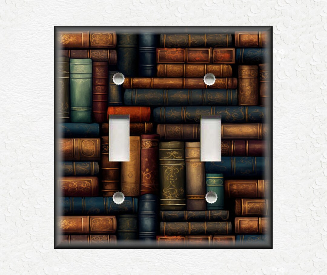 Vintage Books Design Metal Light Switch Plate Covers - Book Lover Gift ...