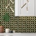 Green Rust Cream Backsplash Tile Vintage Moroccan Tile Design Kitchen ...