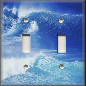 Beach Switch Plate Waves Blue Water Decor Coastal Decor Water - Metal ...