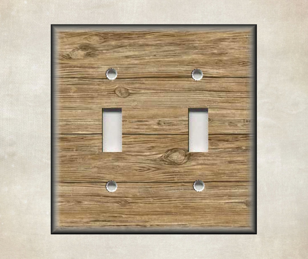 Coastal Beach Decor Aged Wood Design - Metal Light Switch Cover Beach ...