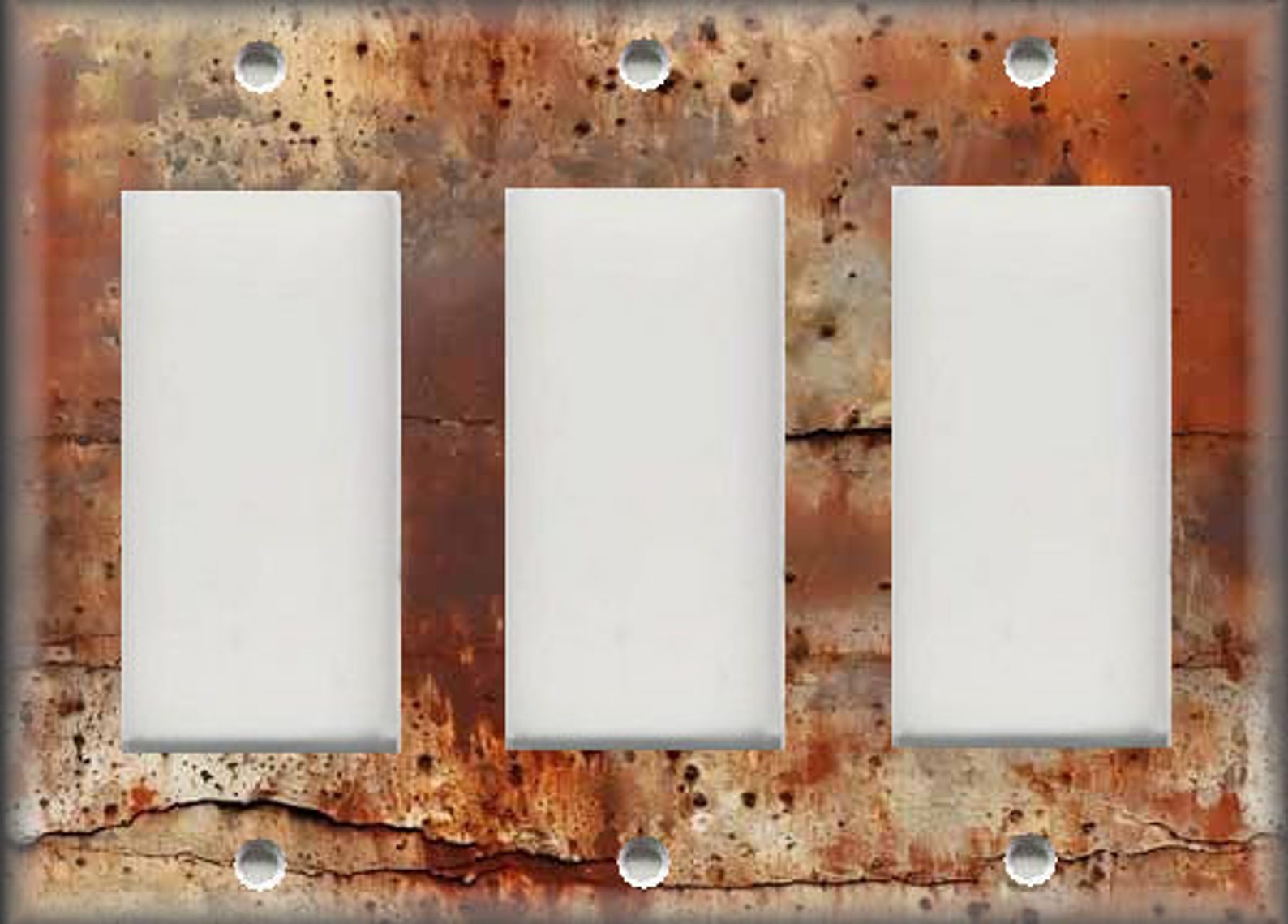 Rusty Metal Light Switch Covers and Outlet Covers - Rusty Copper Metal ...